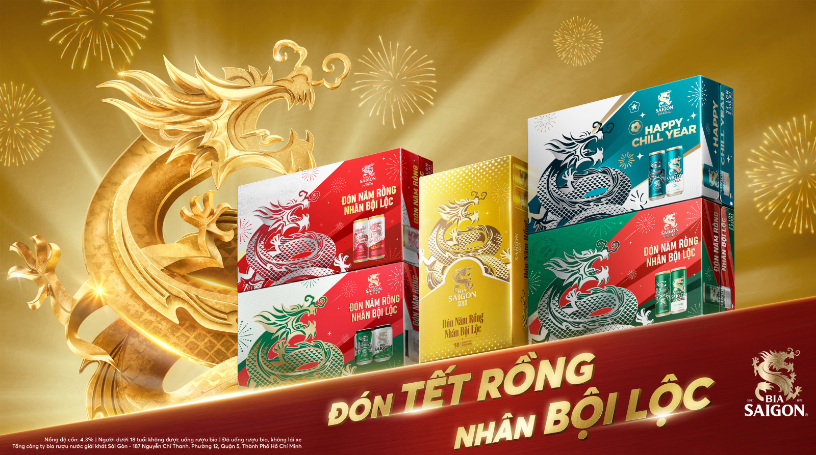 Bia Saigon lan toả thông điệp “Đón Tết Rồng, Nhân Bội Lộc" để chào đón Xuân Giáp Thìn 2024